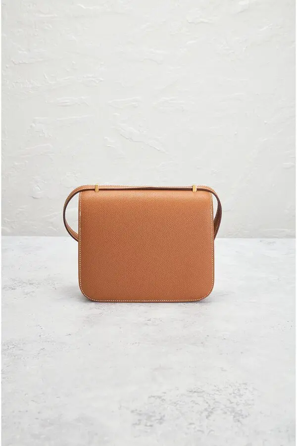 Hermès Epsom B Stamp Constance Shoulder Bag In Brown