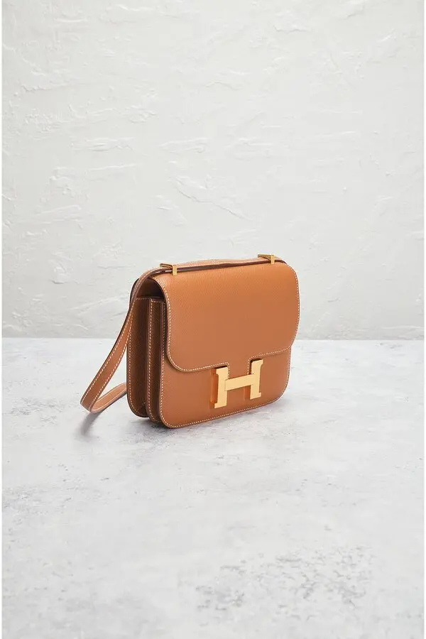 Hermès Epsom B Stamp Constance Shoulder Bag In Brown