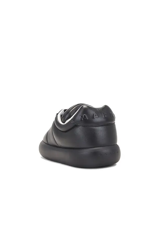 Marni Leather Puffer Sneakers - Black