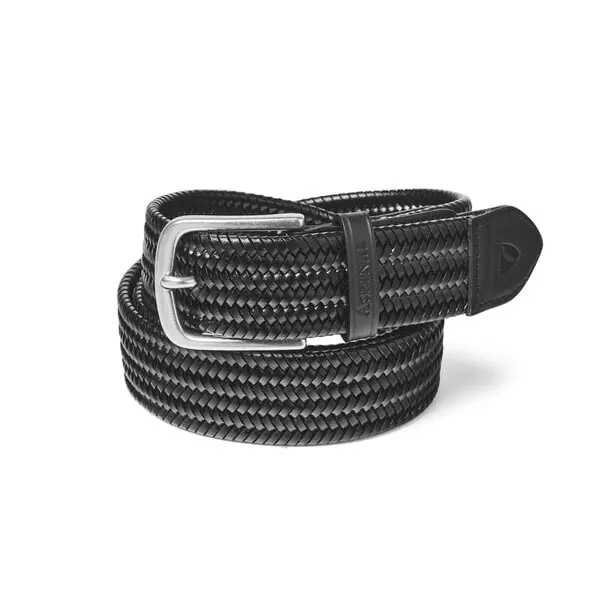ASPINAL OF LONDON Woven Leather Belt - Black