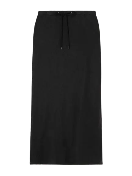 JAMES PERSE Surfside Asymmetric Linen Skirt - Black