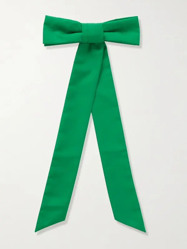 BODE Harbor Recycled Poplin Bow Hair Clip - Green