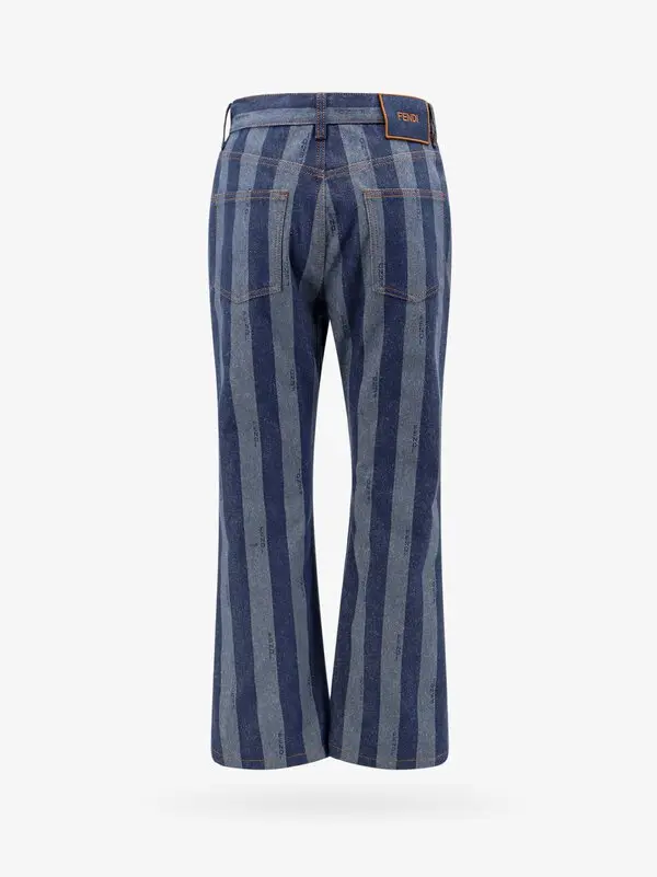 Fendi Cotton Jeans With Stripes