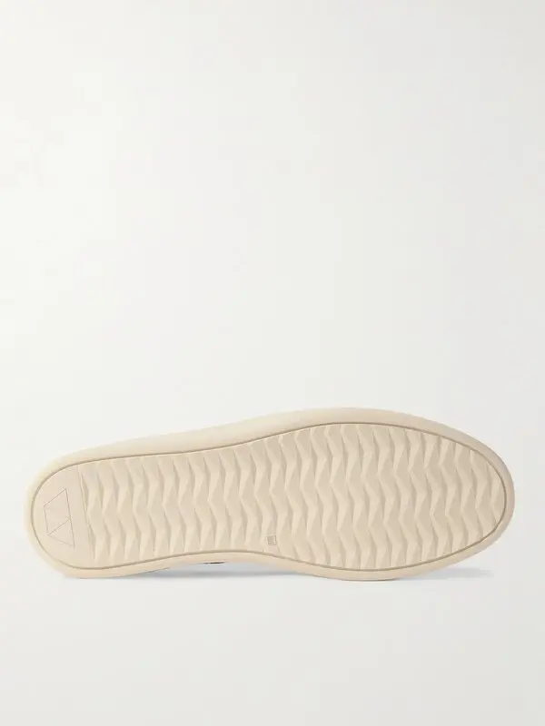 Mulo Leather-trimmed Suede Slip-on Sneakers
