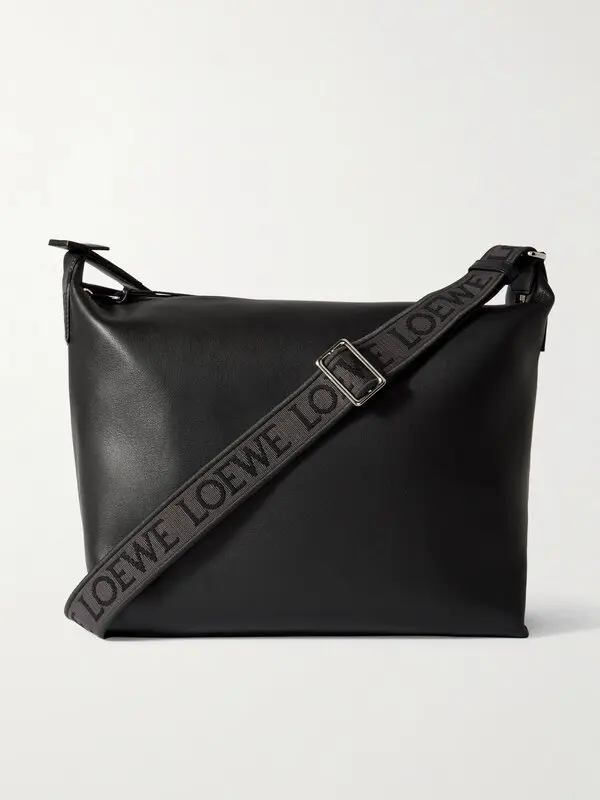 Loewe Cubi Leather Messenger Bag - Black