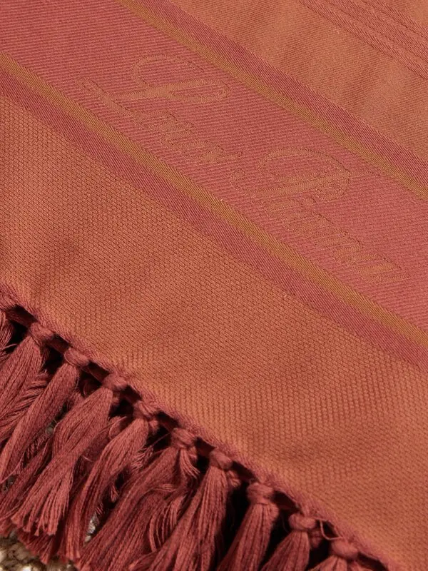 Loro Piana Fringed Striped Cotton Towel