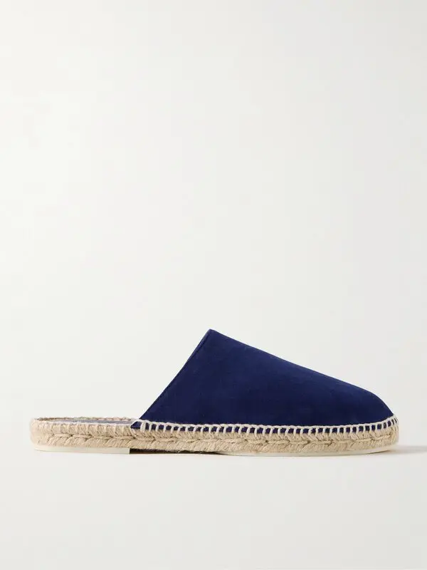 Loro Piana Seaside Walk Suede Espadrilles - Blue