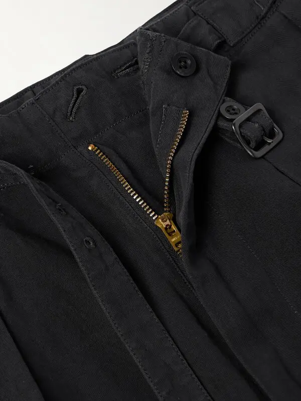 Kaptain Sunshine Gurkha Straight-Leg Belted Trousers In Black - 40