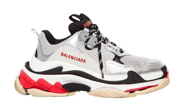 Balenciaga Triple S Sneakers - Black/silver/red