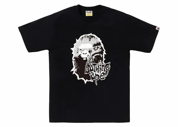 A BATHING APE Mad Ape Head Tee Shirt - Black
