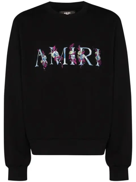 Amiri Floral Logo Crew