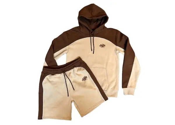 Syna World Pipe Hoodie And Short Set - Beige/Brown