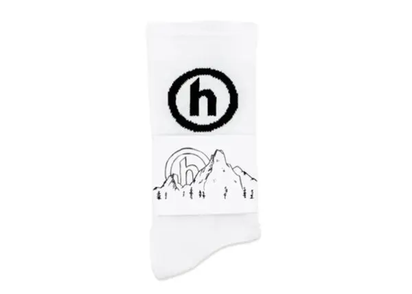 HIDDEN NY H Logo Socks - White/black