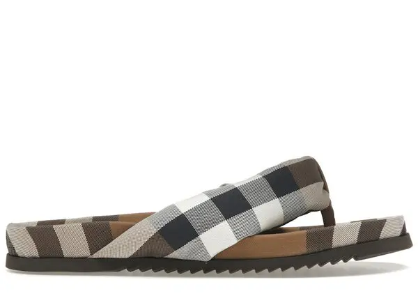 Burberry Check Print Thong Sandals
