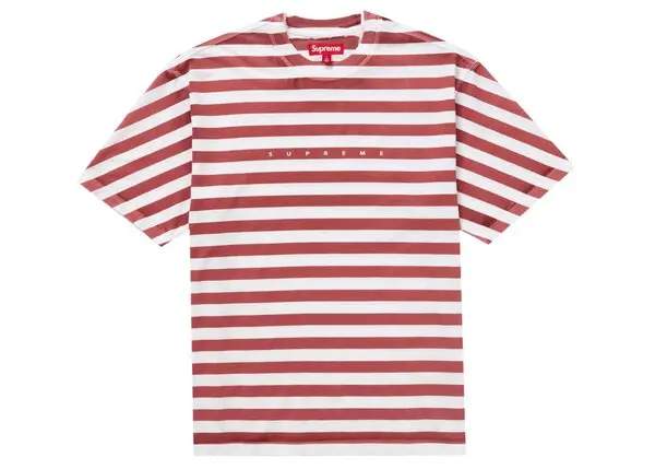 Supreme Overprint Stripe Short Sleeve Top
