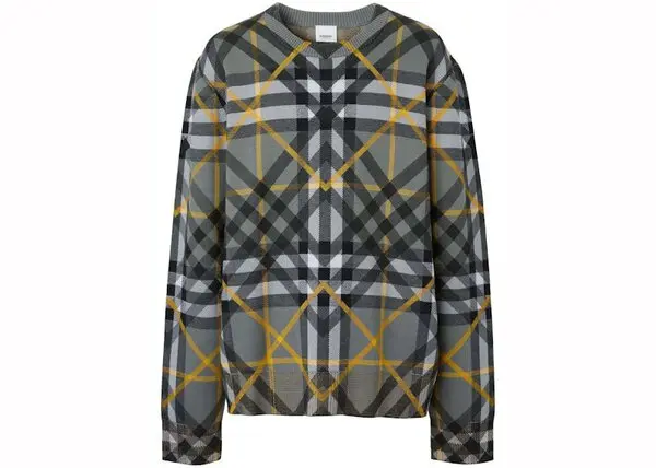 Burberry Layered Check Jacquard Jumper