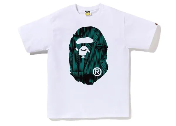 A BATHING APE Speed Racer Big Ape Head Tee Shirt - White Blue