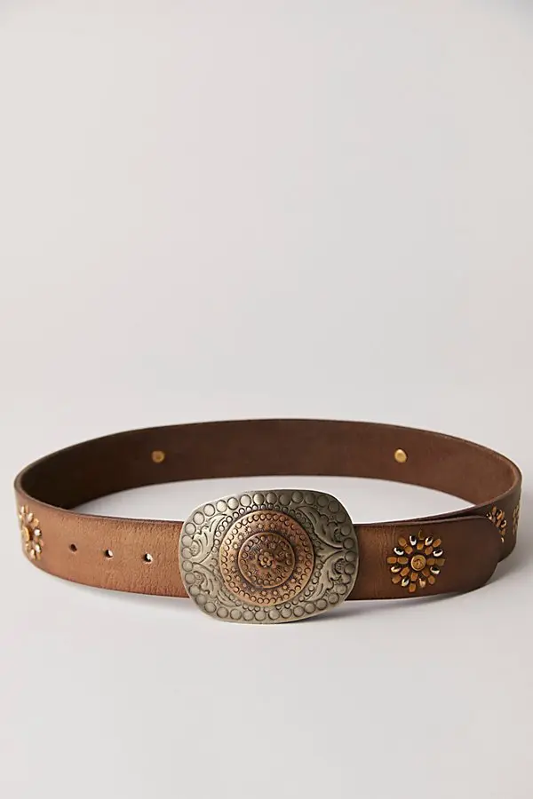 Free People Roman Holiday Leather Belt - Bronze Age