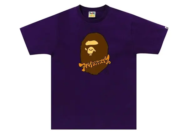 A BATHING APE Katakana Ape Head Tee Shirt - Purple