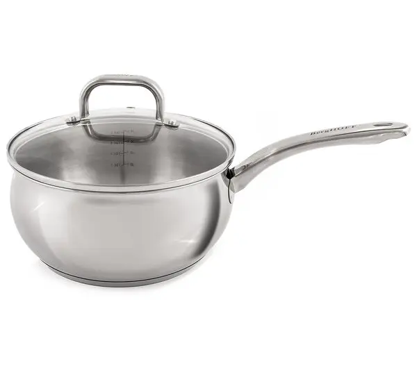 BERGHOFF Belly Shape 18/10 Ss 8' Sauce Pan With Lid, 3.2qt - One-color