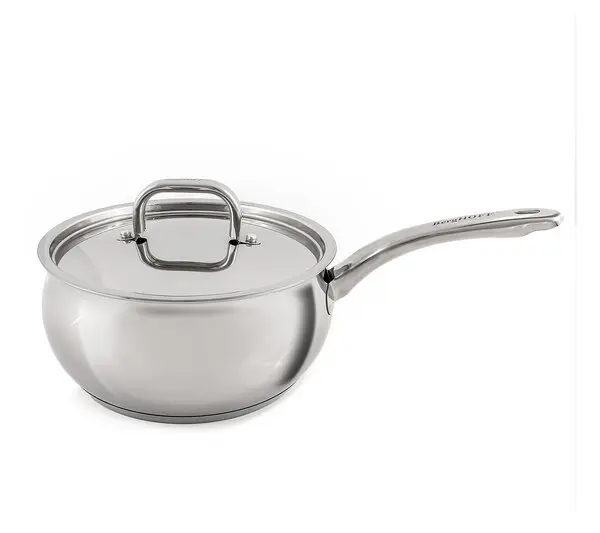 BERGHOFF Belly Shape 18/10 Ss 8' Sauce Pan With Ss Lid, 3.2qt - One-color
