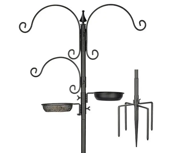 BACKYARD EXPRESSIONS Bird Feeding Station -77' / 5 Prong Base - One-color