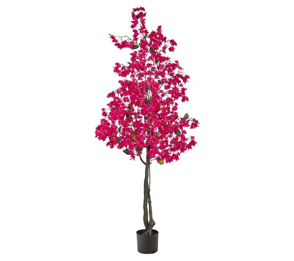 NEARLY NATURAL 6' Bougainvillea Artificial Tree - One-color