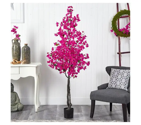 NEARLY NATURAL 6' Bougainvillea Artificial Tree