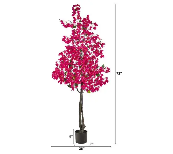 NEARLY NATURAL 6' Bougainvillea Artificial Tree