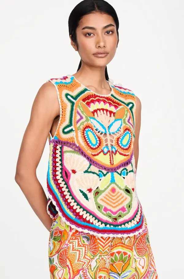 MARIE OLIVER Armory Crochet Tank