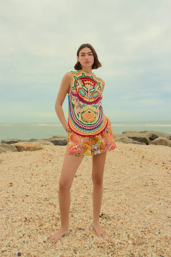 MARIE OLIVER Armory Crochet Tank
