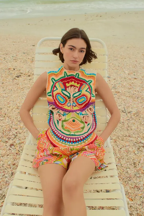MARIE OLIVER Armory Crochet Tank