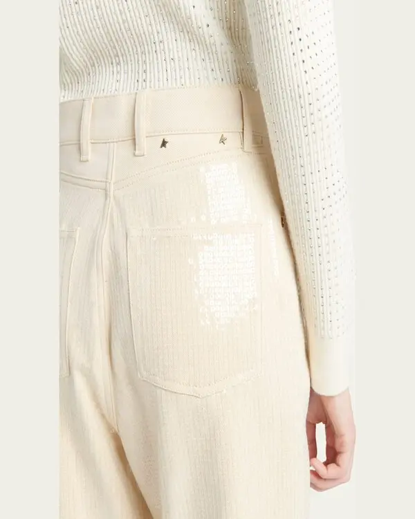 GOLDEN GOOSE Journey Kim Sequined Straight-leg Jeans