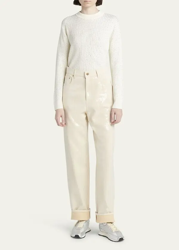 GOLDEN GOOSE Journey Kim Sequined Straight-leg Jeans