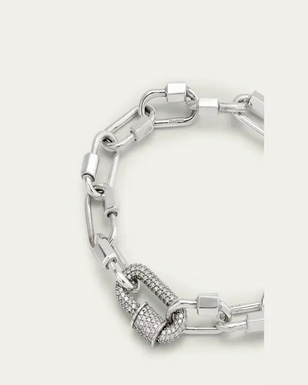 MARLA AARON Sterling Silver Babylock Diamond Bracelet