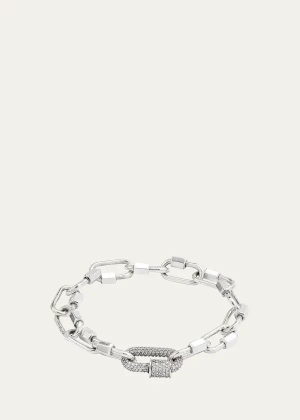 MARLA AARON Sterling Silver Babylock Diamond Bracelet