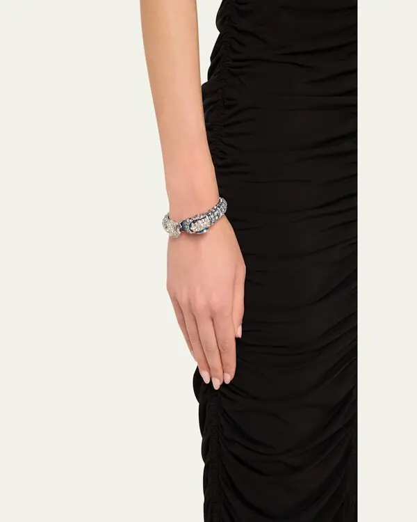 NATASHA ACCESSORIES LIMITED Embellished Elephant Hinge Bracelet