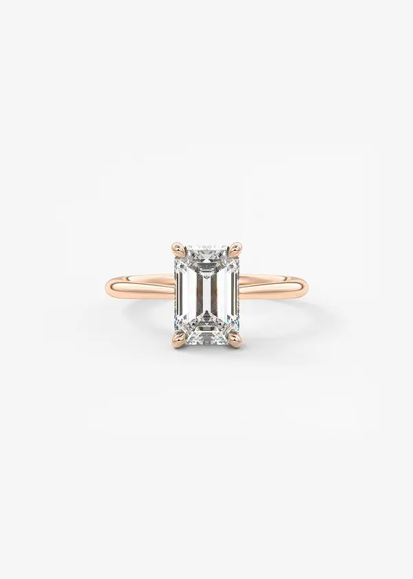 FRANK DARLING Cathedral Hidden Halo Engagement Ring - Yellow Gold