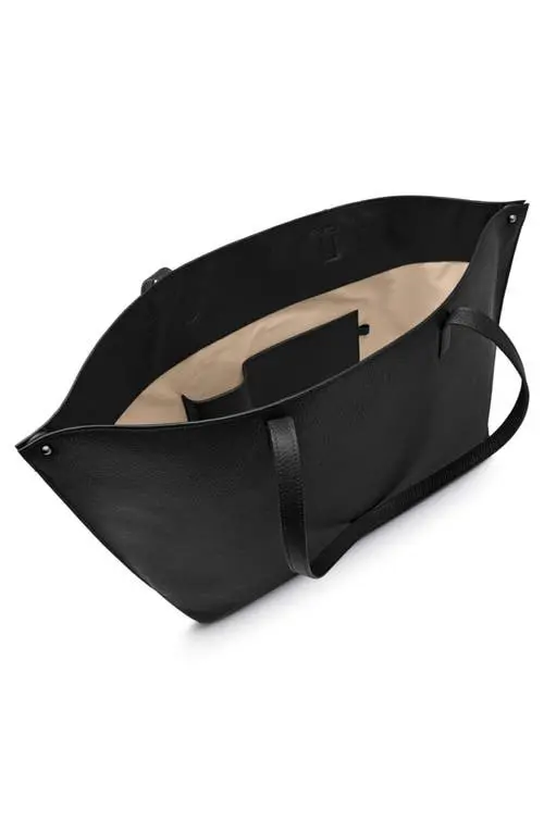 Akris Ai Medium Leather Tote - Black
