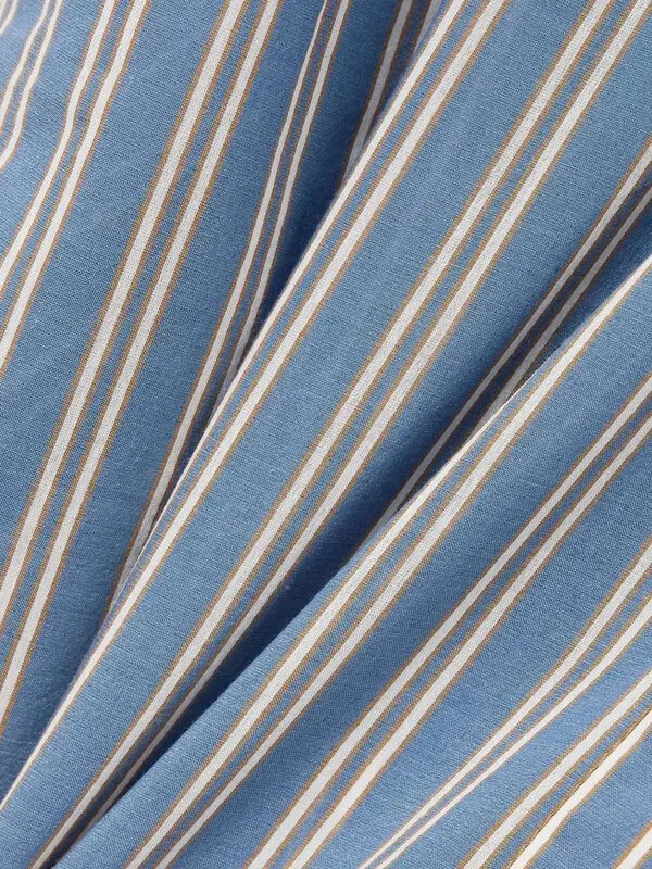 Brunello Cucinelli Striped Bead-embellished Cotton And Silk-blend Shirt
