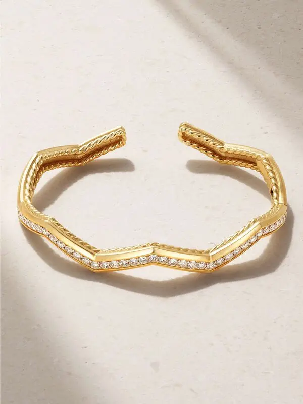 David Yurman Stax 18-karat Diamond Cuff