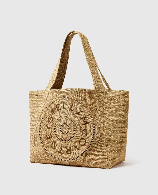Stella McCartney Large Raffia Tote Bag - Beige