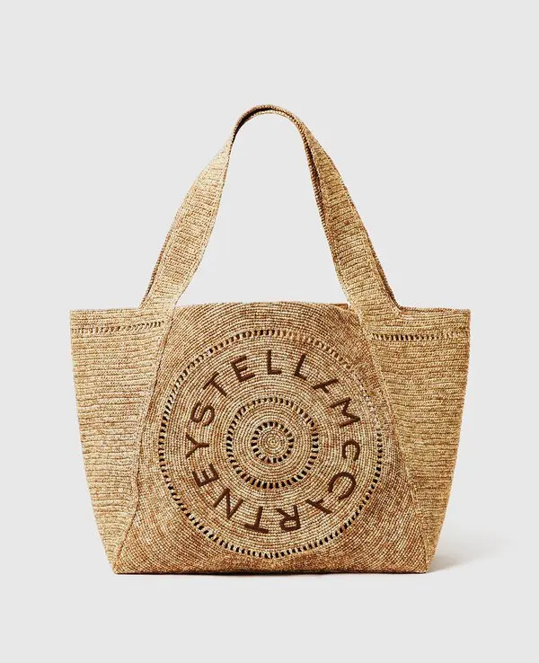 Stella McCartney Large Raffia Tote Bag - Beige