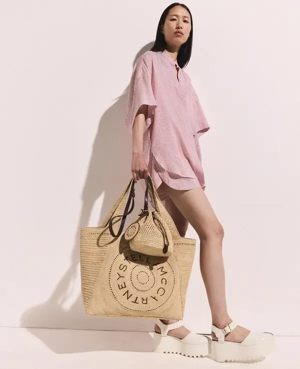 Stella McCartney Large Raffia Logo Tote