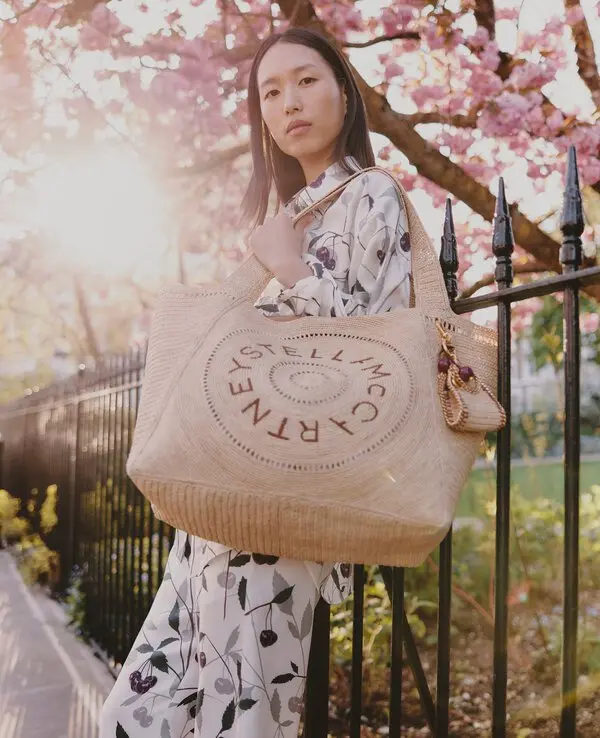 Stella McCartney Large Raffia Logo Tote