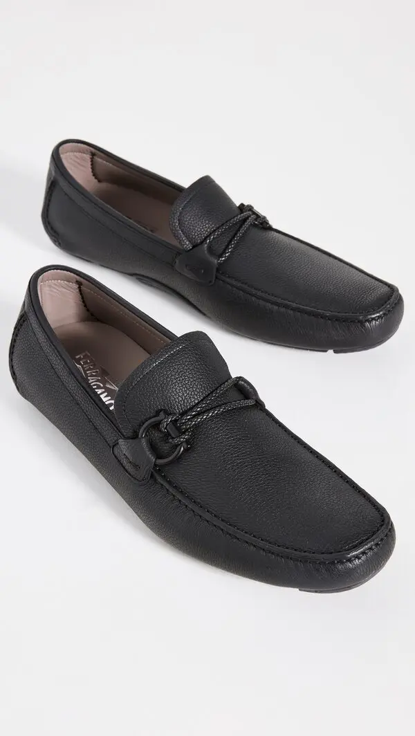 FERRAGAMO Front Driving Loafer - Nero