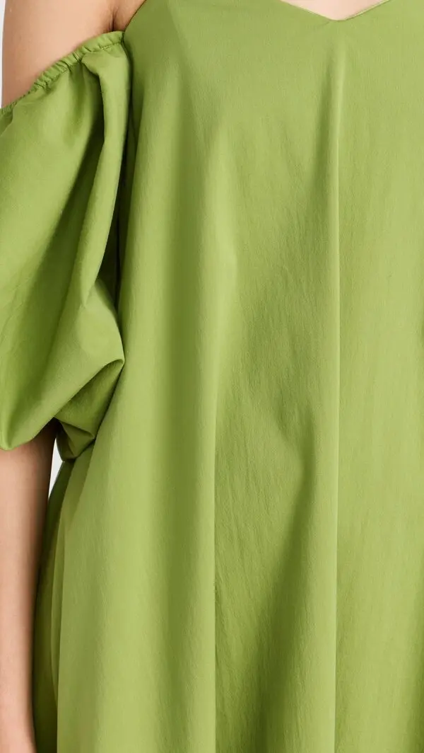 caroline constas palmer dress green CAROLINE CONSTAS Palmer Off Shoulder Maxi Dress