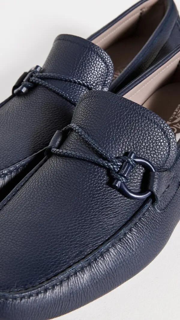 FERRAGAMO Front Driving Loafer - Blue Marine