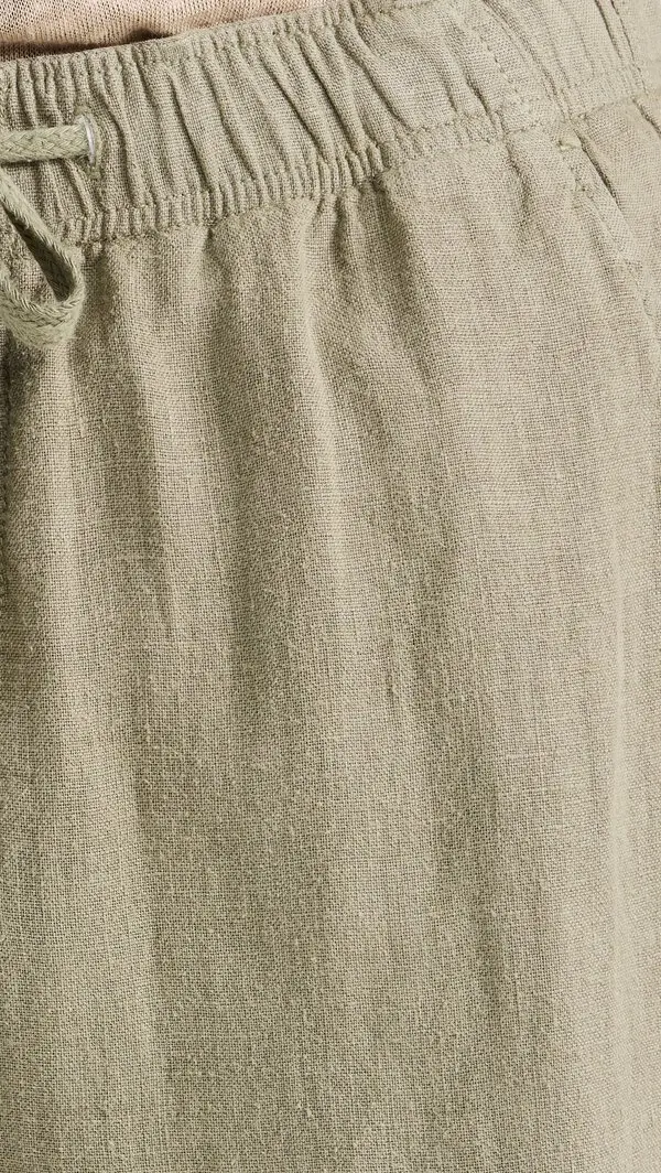 Faherty Brand Linen Drawstring Trousers - Canyon Olive