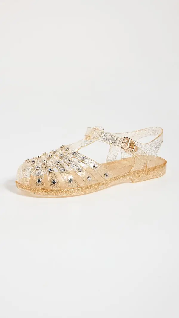 LOEFFLER RANDALL Rhys Jelly Studded Sandals - Champagne